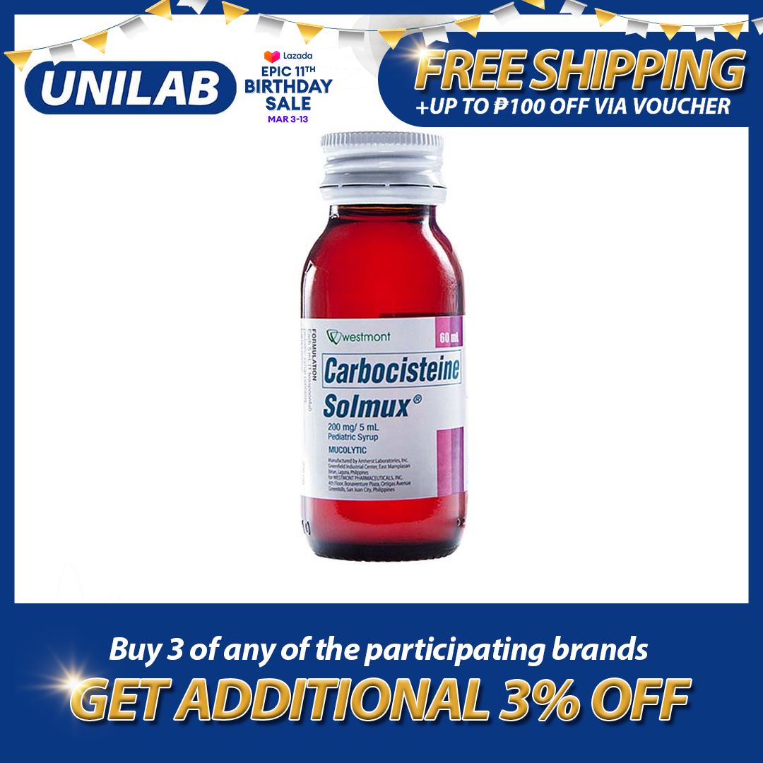 Solmux 200Mg 60mL Syrup For Relief Of Children's Cough With Phlegm ...