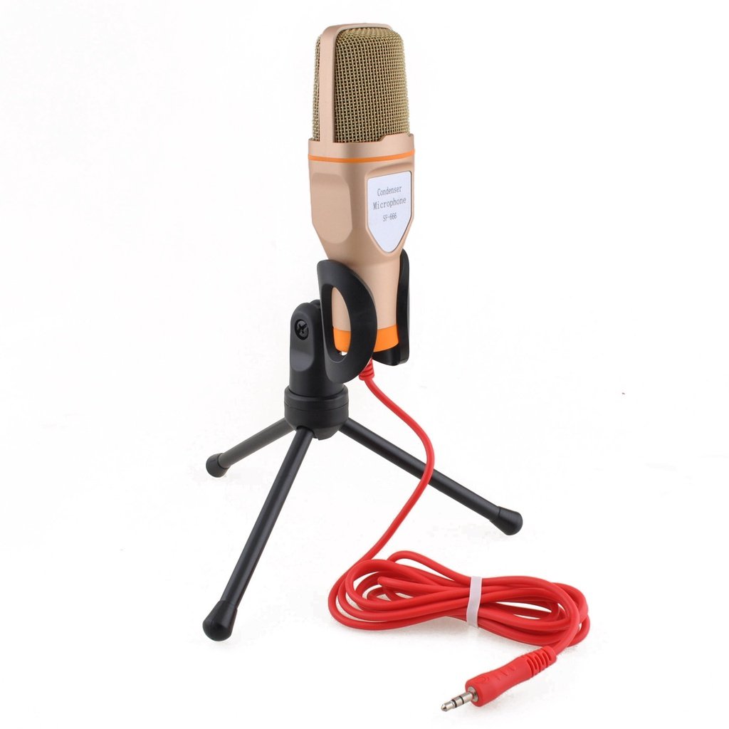 【COD】Condenser Microphone SF-666 Wired Computer Microphone with Tripod ...