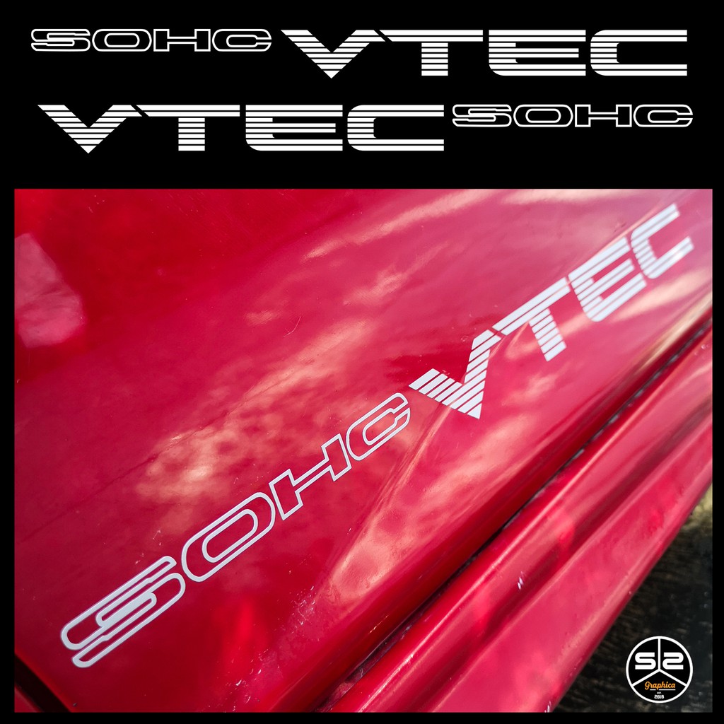 Customized - Honda Car Sticker SOHC VTEC - Door Sticker - Inspired ...