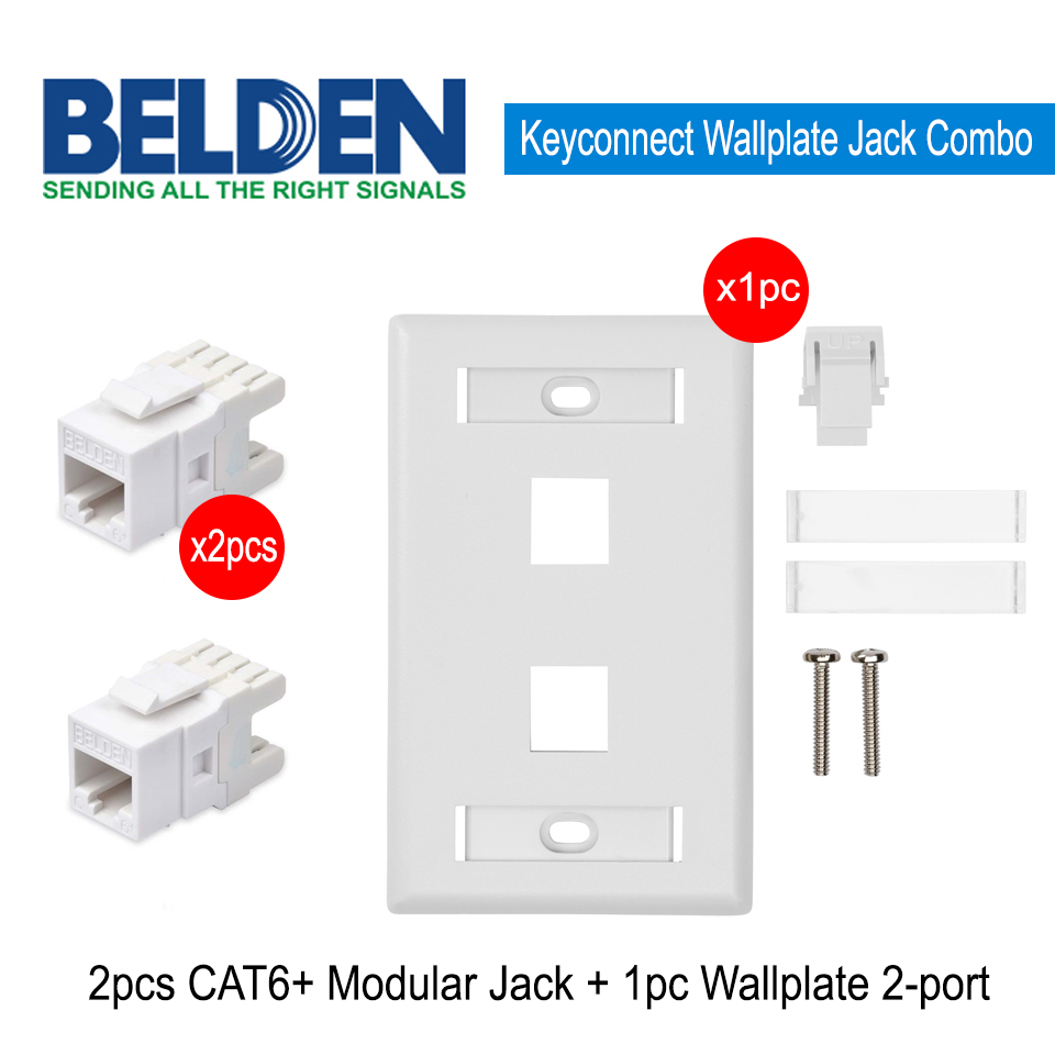 Belden Keyconnect wallplate and cat6 modular jack combo | Lazada PH