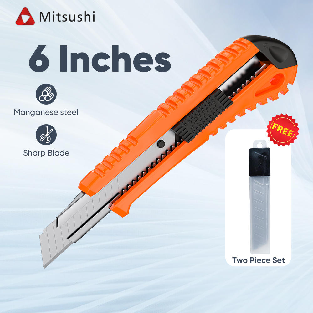 Mitsushi Utility Cutter Knives 16cm Blade Retractable Utility Knife ...