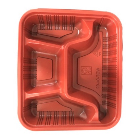 25 pcs 2/3/4/5 division bento box meal with lid lunch box red and black ...