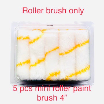Paint mini roller brush ONLY without handle 4” wide 5 pcs | Lazada PH
