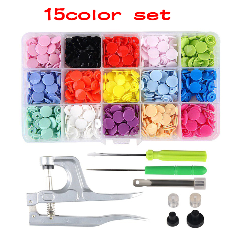 Poppers Fasteners Plastic Snaps 460-Piece Plastic Snap Fastener Kit ...
