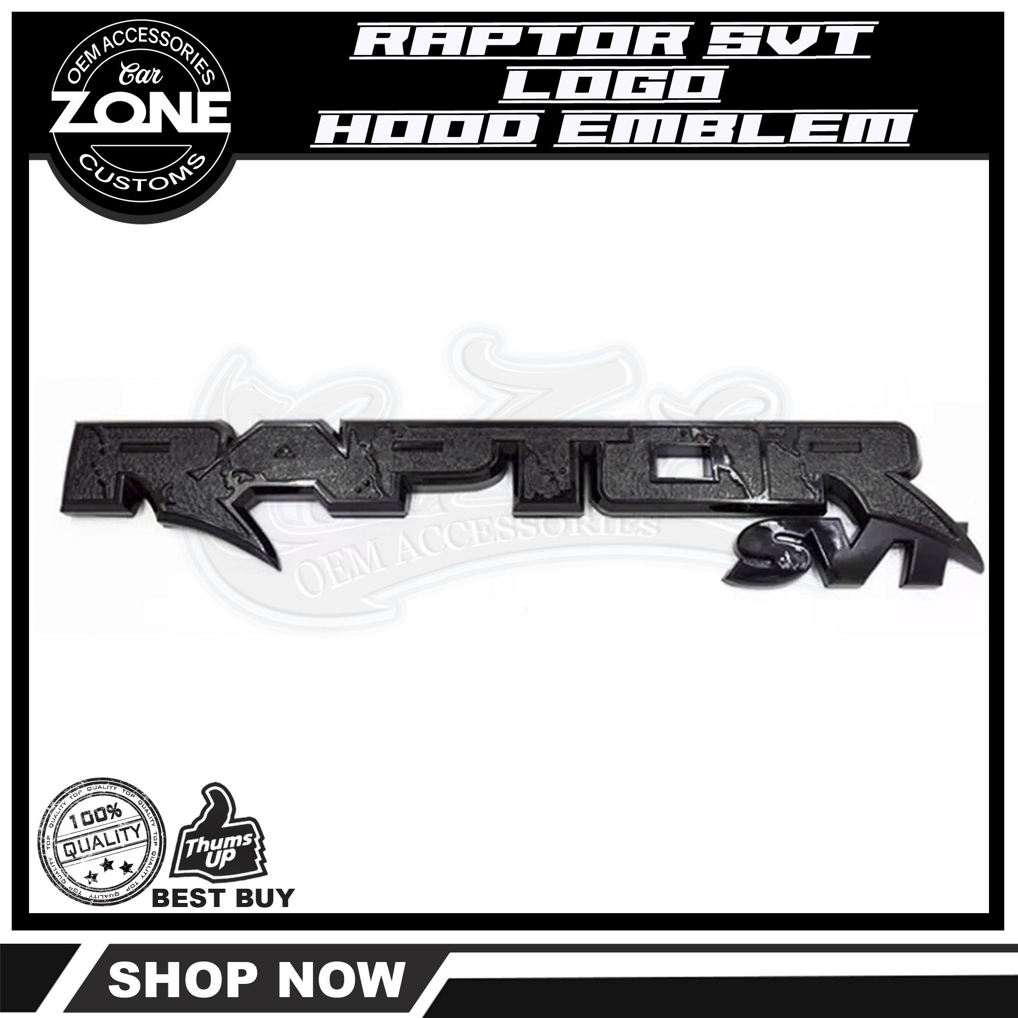 Ford Ranger Raptor 2018-2021 RAPTOR SVT Rear Trunk Tailgate Badge ...