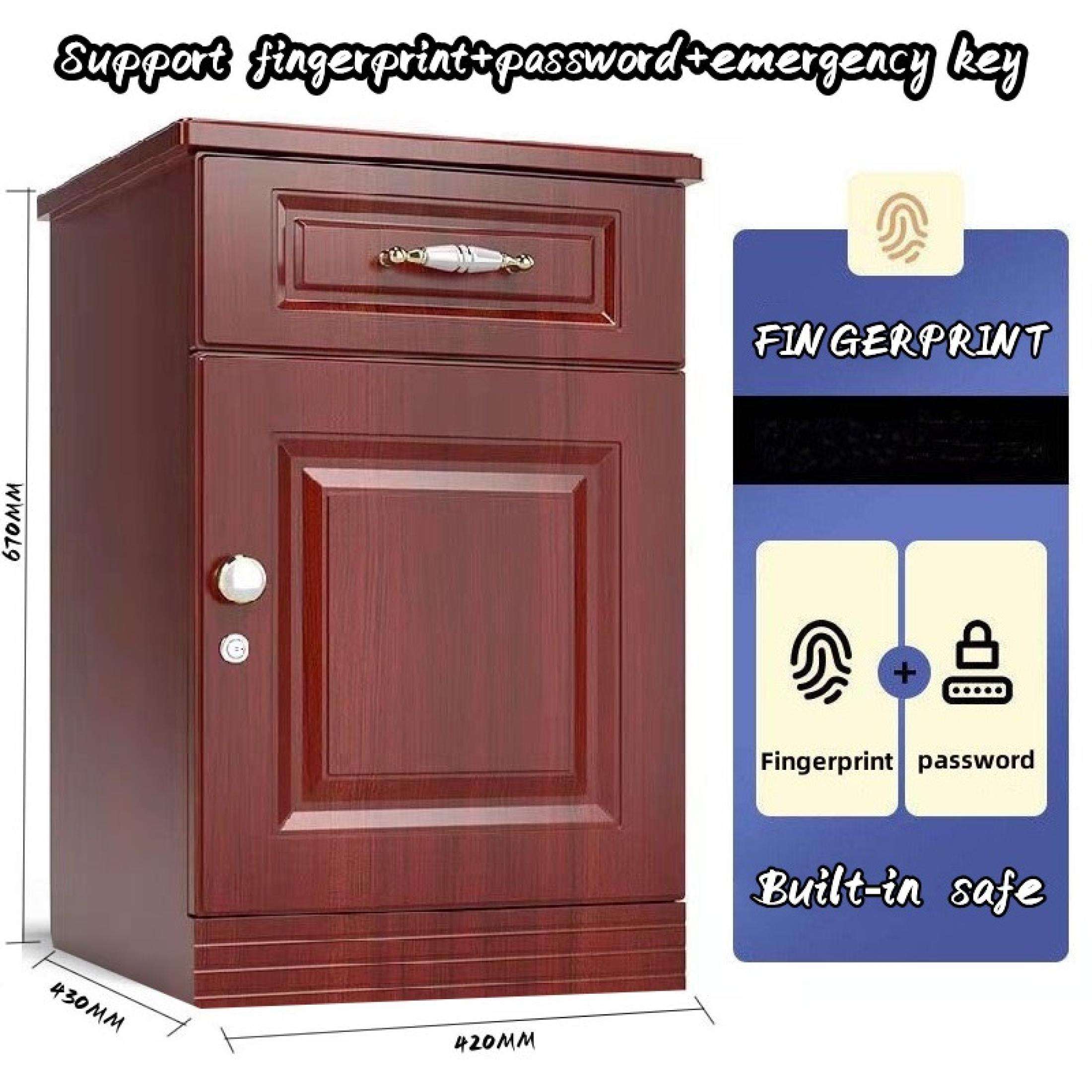 Luxury invisible bedside table/fingerprint + digital safe, fireproof ...