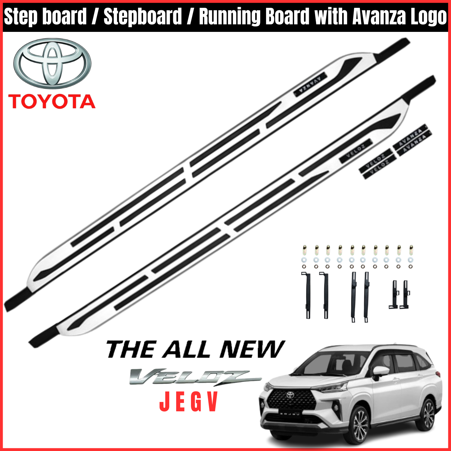 Toyota Avanza Veloz 2022-2024 Black Step board / Stepboard / Running ...