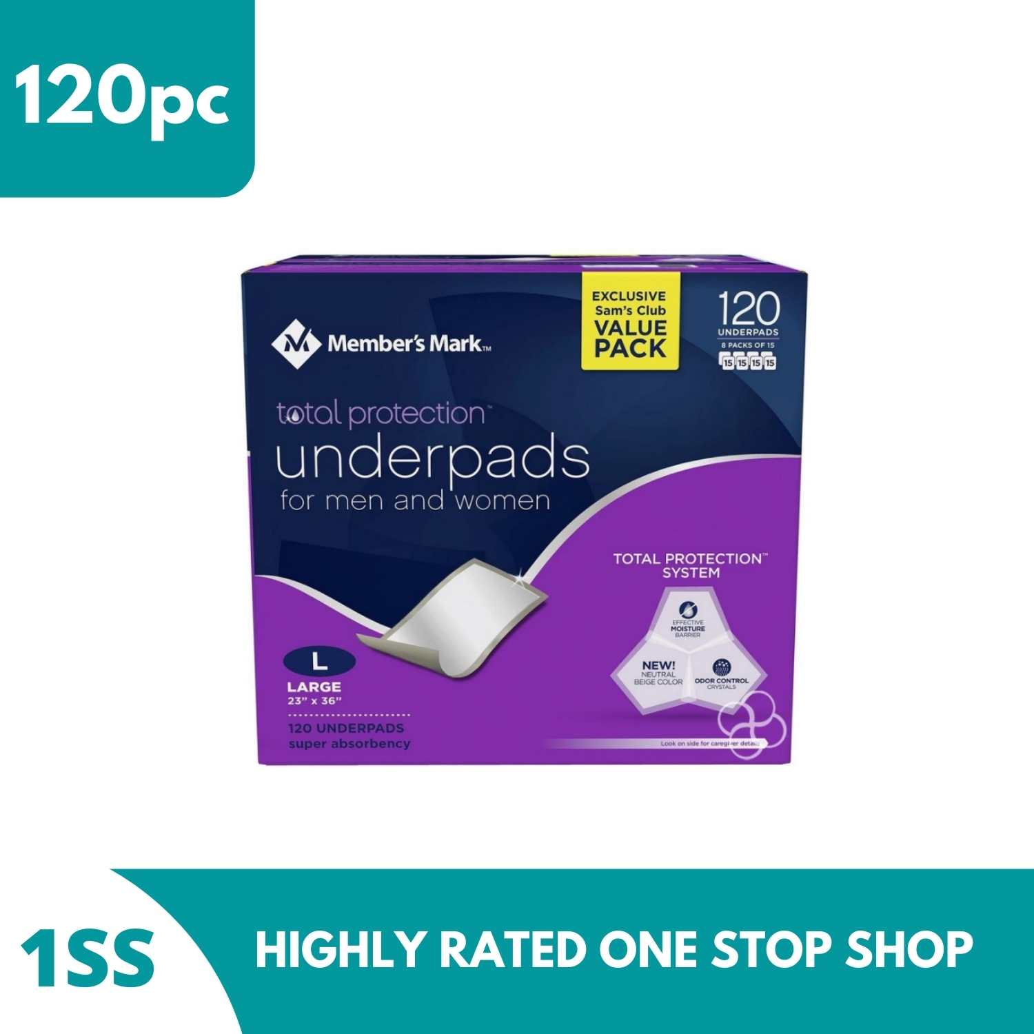 Member's Mark Underpads for Men and Women 120s | Lazada PH