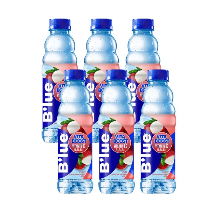 B'lue Water-Based Drink Lychee 500ml - Pack of 6 | Lazada PH