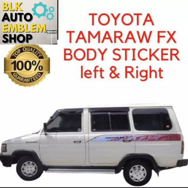 TOYOTA TAMARAW FX / BODY STICKER / LEFT AND RIGHT / DECALS / RED ...