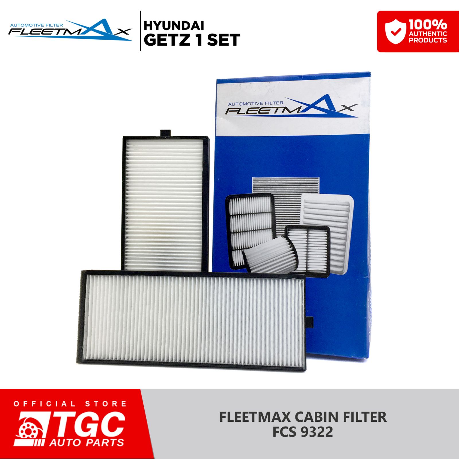 Fleetmax Cabin Filter / Aircon Filter Hyundai Getz 2005 - 2011 FCS9322 ...