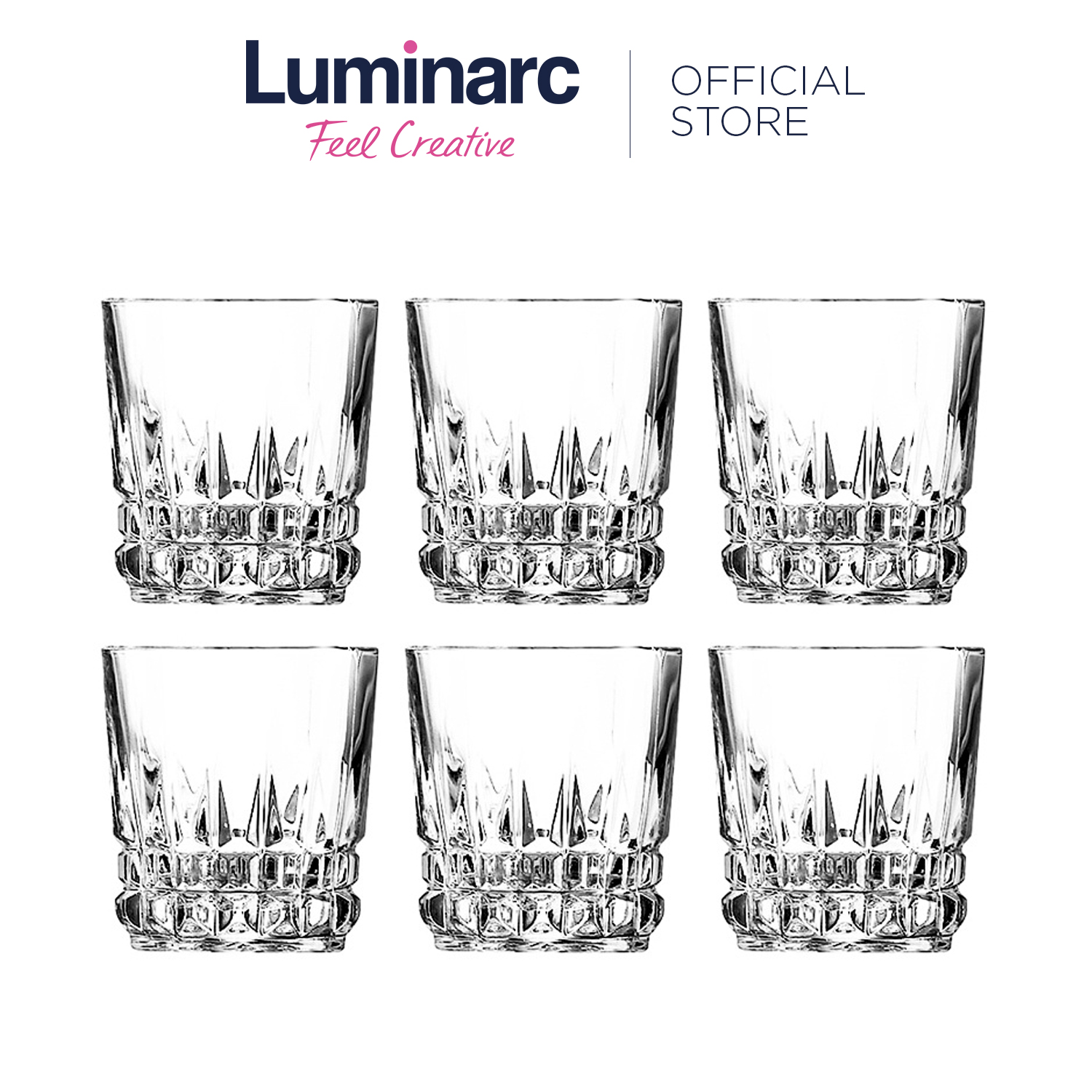 Luminarc Imperator 6pcs 30cl O/F Drinking Glass Set Elegant Water ...