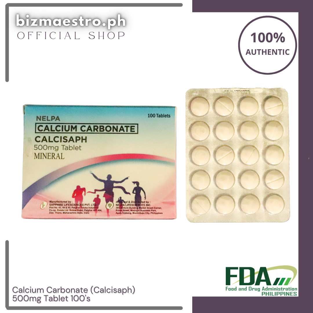 Calcium Carbonate (Calcisaph) 500mg Tablet 100's | Lazada PH