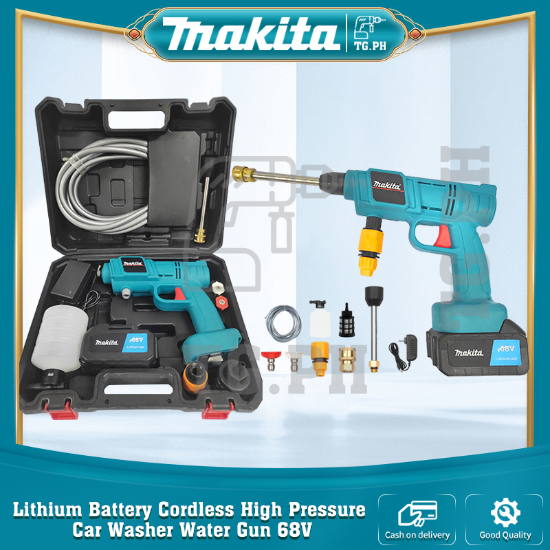 Makita 68V Lithium Battery Cordless High Pressure Car Washer Water Gun ...