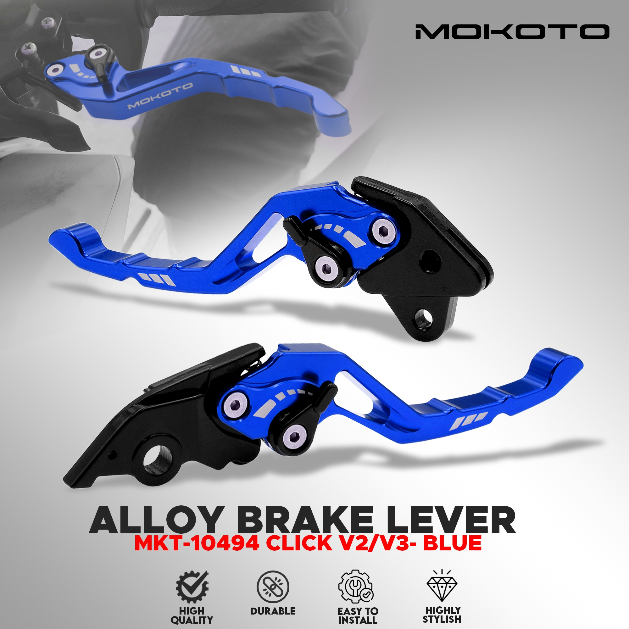 MOKOTO CLICK V2 CLICK V3 COMBI BRAKE LEVER CNC ALLOY SET FOR HONDA ...