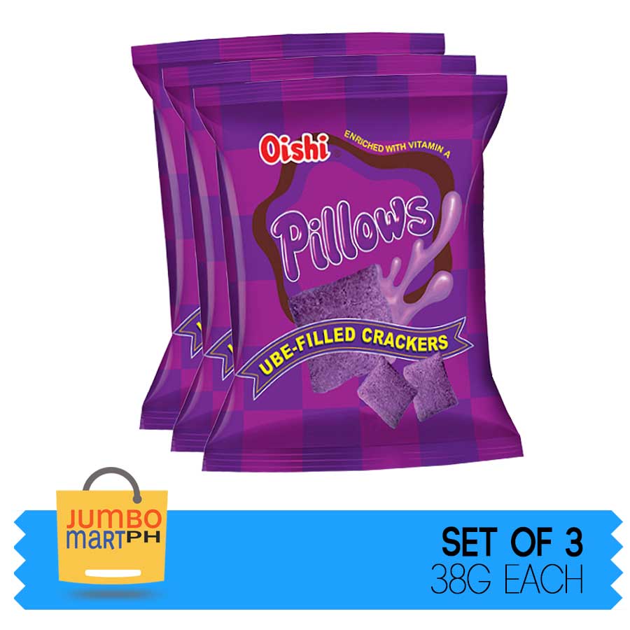 OISHI PILLOWS UBE-FILLED CRACKERS 38G / SET OF 3 | Lazada PH