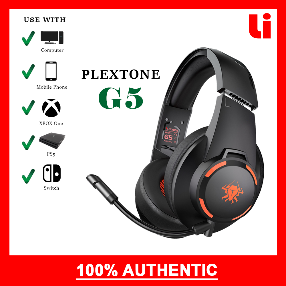 Plextone G5 Gaming Headset Foldable Wireless 45ms Low Latency with mic Noise Cancelling Earphone ...