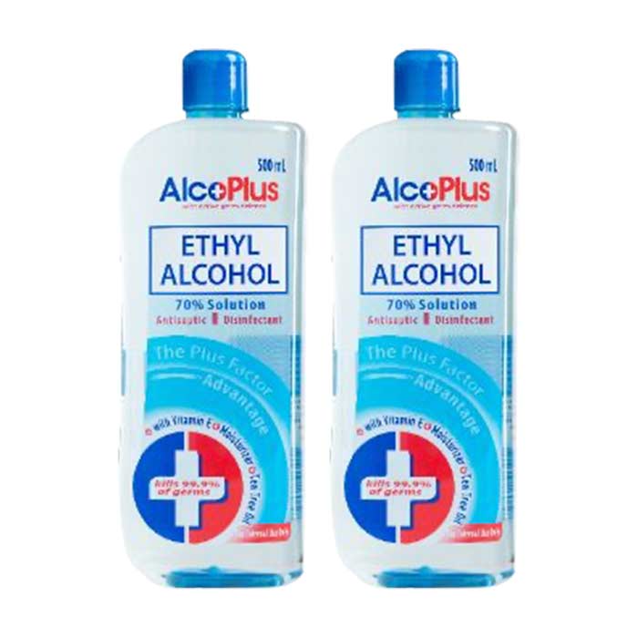 Alcoplus 70% Ethyl Alcohol 500ml - Pack of 2 | Lazada PH