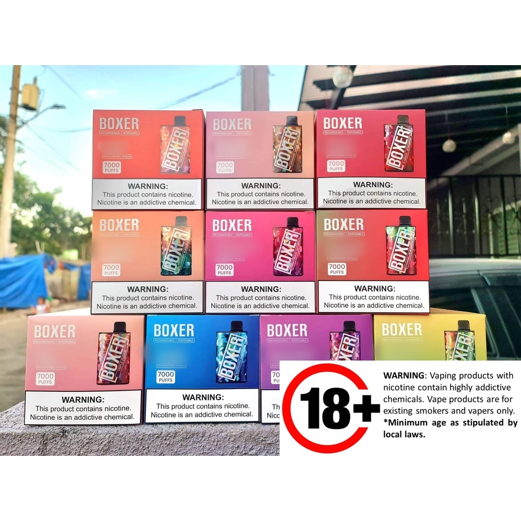 VAPE Boxer 7000 Puffs 7k Dispo Disposable Vape Pod 50mg | Lazada PH