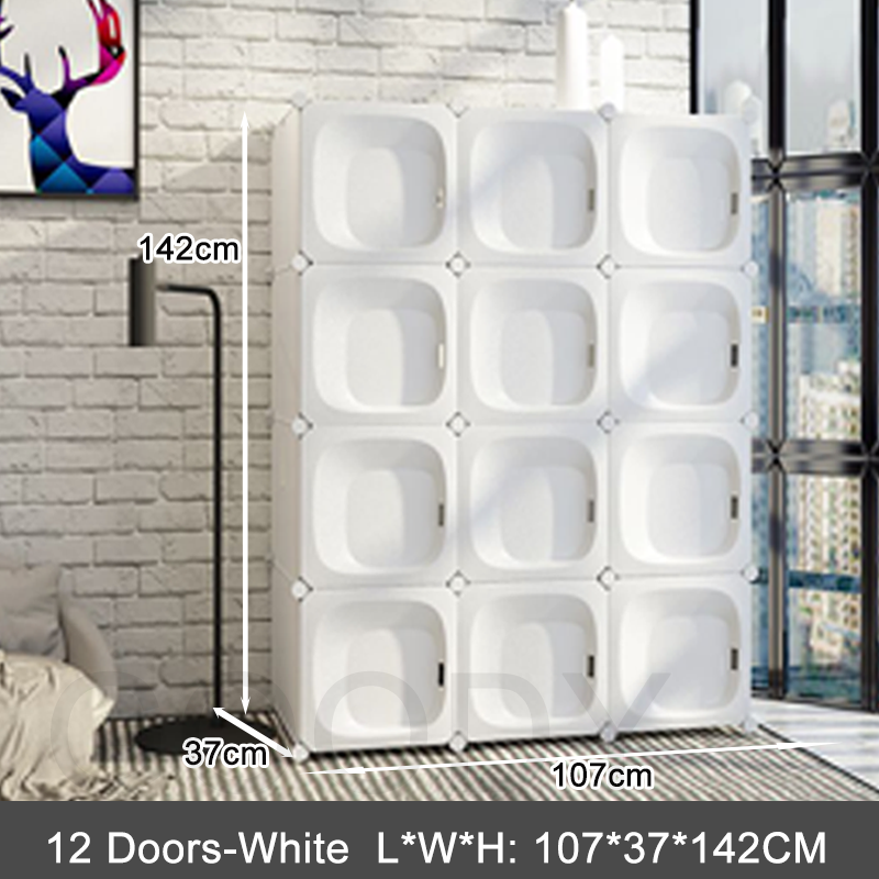 Goody Clothes cabinet DIY Wardrobe cabinet With Hanger Shoe Rack Closet ...