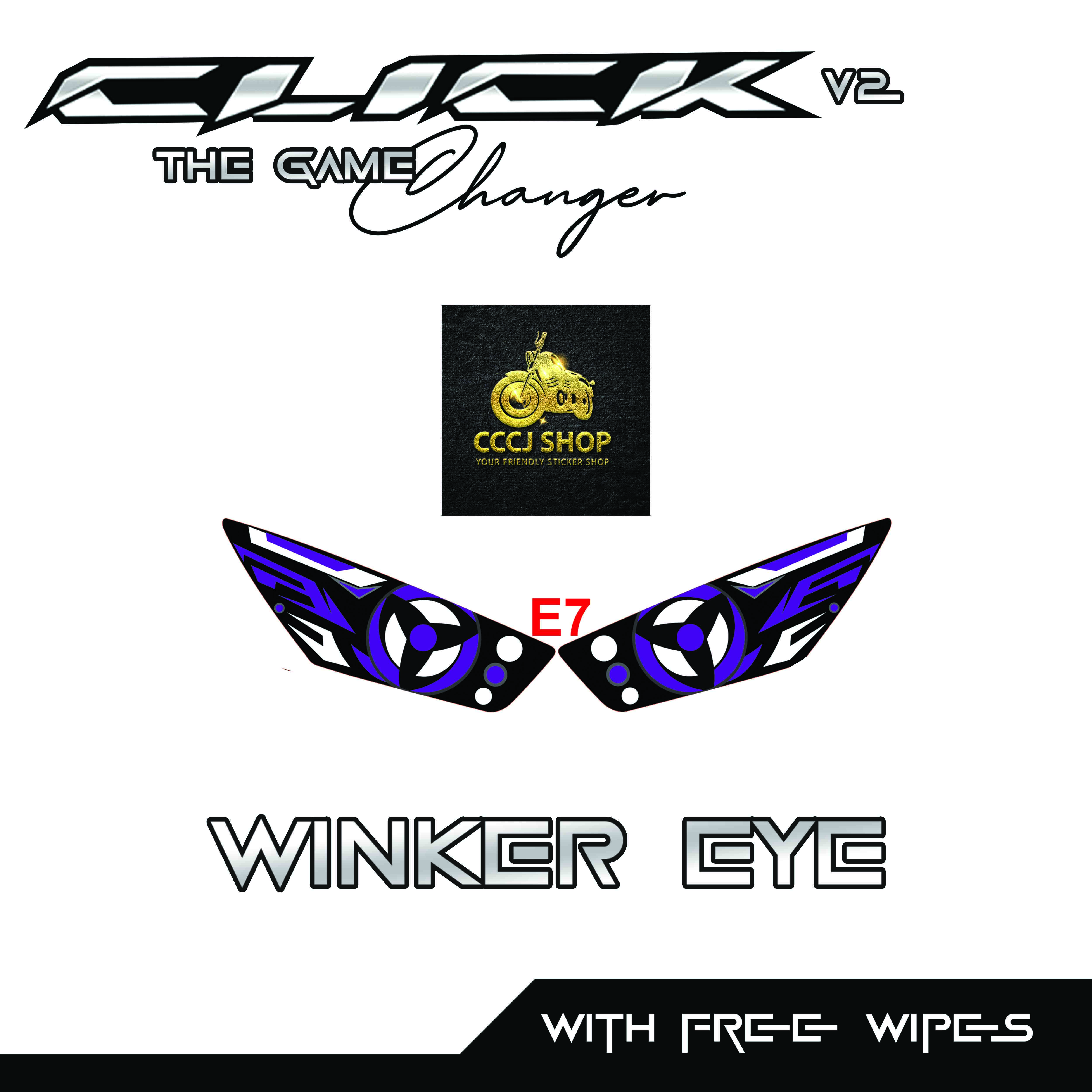 HONDA CLICK 125/150 V2/V3 WINKER EYE STICKER TRANSPARENT / TRANSLUCENT ...