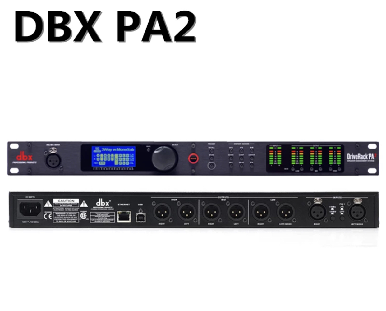 DBX Driverack PA2 balanced delay frequency division stage performance professional digital audio ...