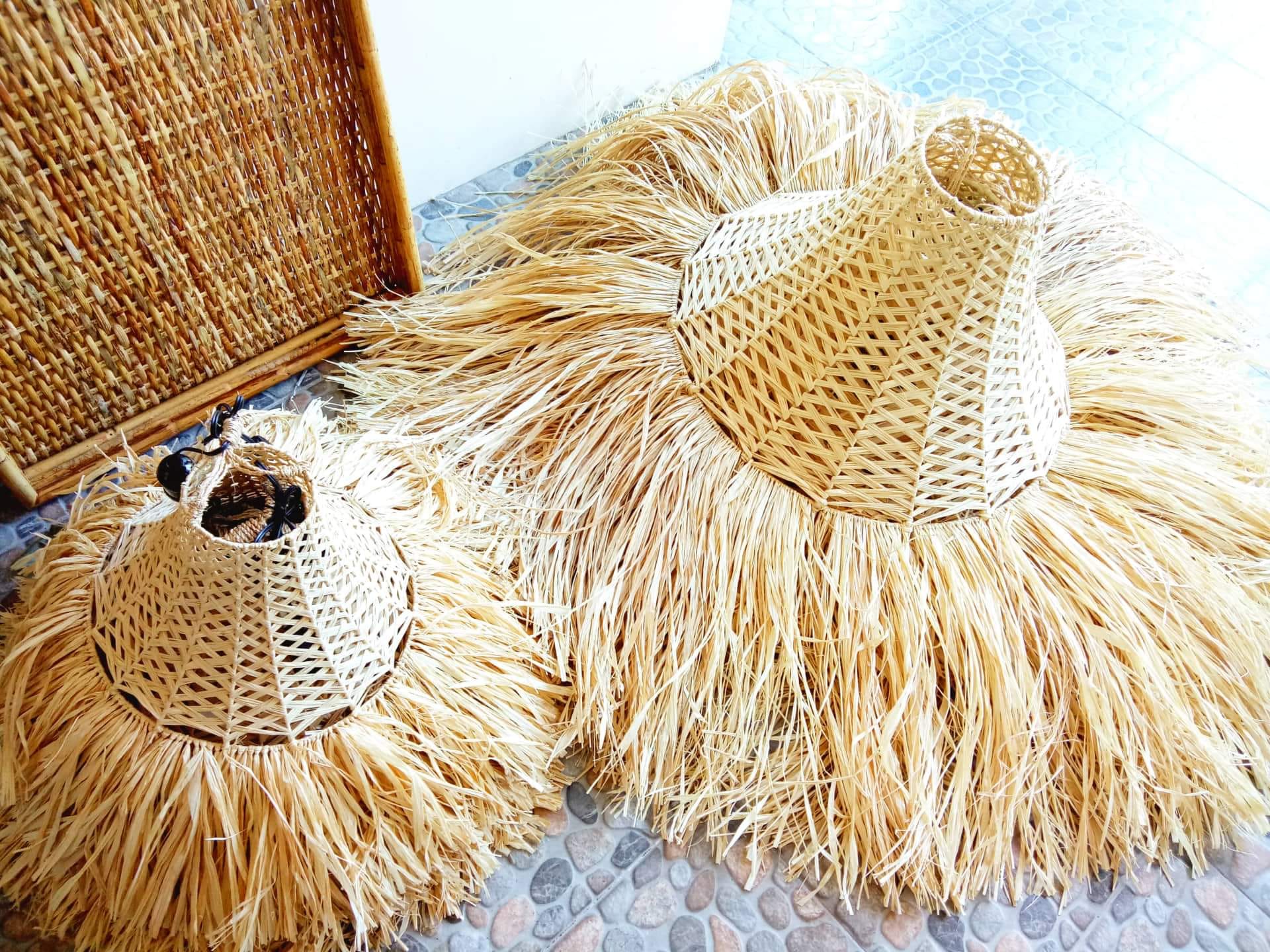 Native Raffia Drop Light Pendant Lamp (Bulb Not Included) | Light Home ...