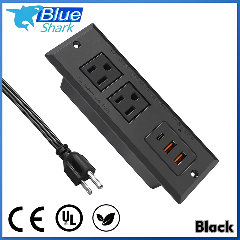 desktop hidden socket Recessed Power Strip Table Outlet Socket USB C ...