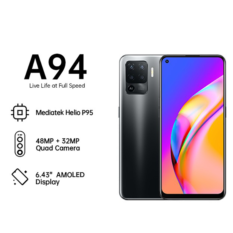 OPPO A94 | AI Color Portrait Video | Dual-View Video | 12+512GB Cellphone | 48MP AI Quad Camera ...
