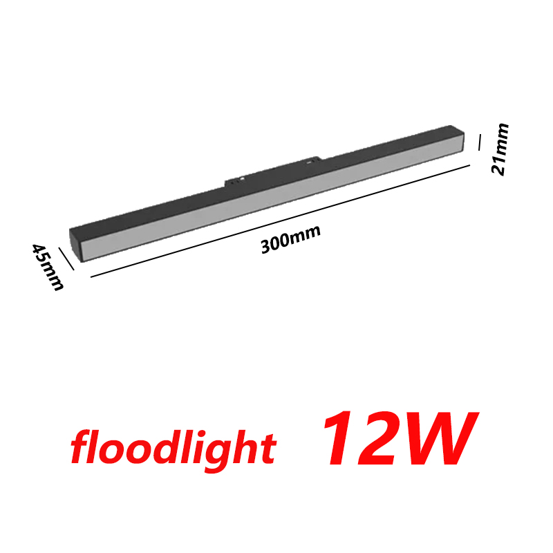 LED Magnetic Track Light Grille Light Folding Flood Lamp Modern Linear ...