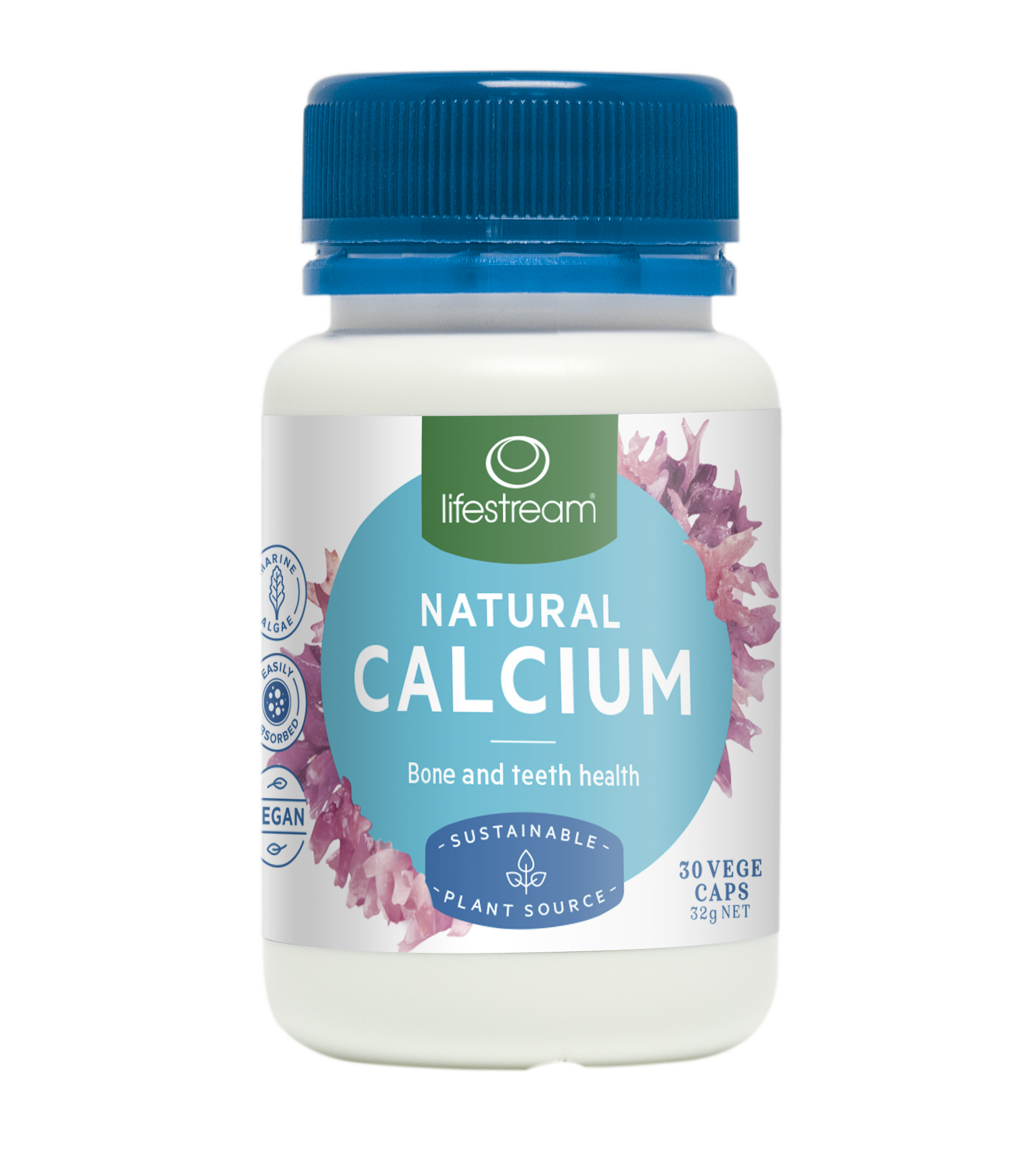 NATURAL CALCIUM CAPSULES, CERTIFIED ORGANIC, SOURCED FROM SEAWEED RED ...