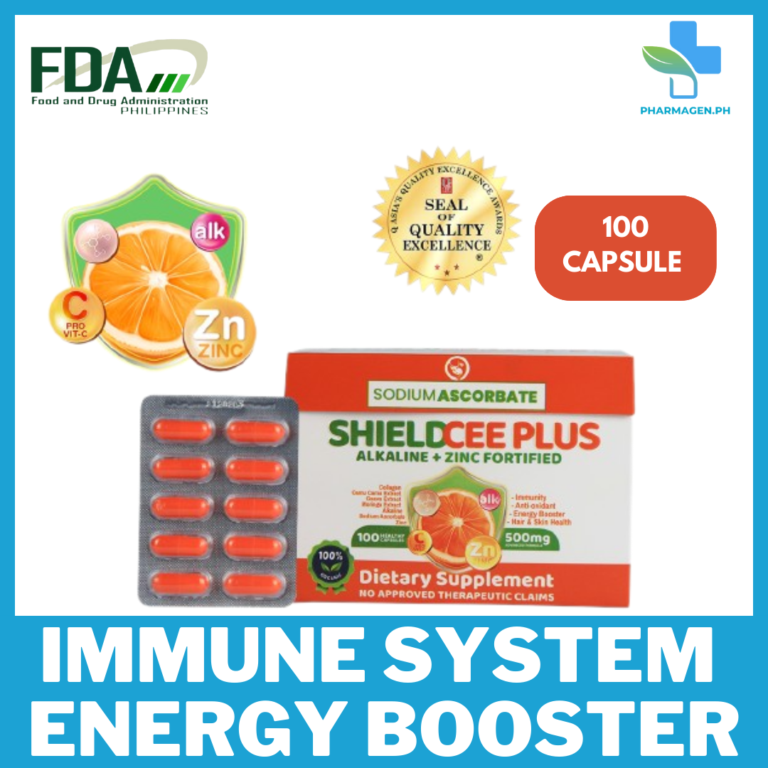 SHIELD CEE PLUS 100 Capsules Dietary Supplement Sodium Ascorbate ...