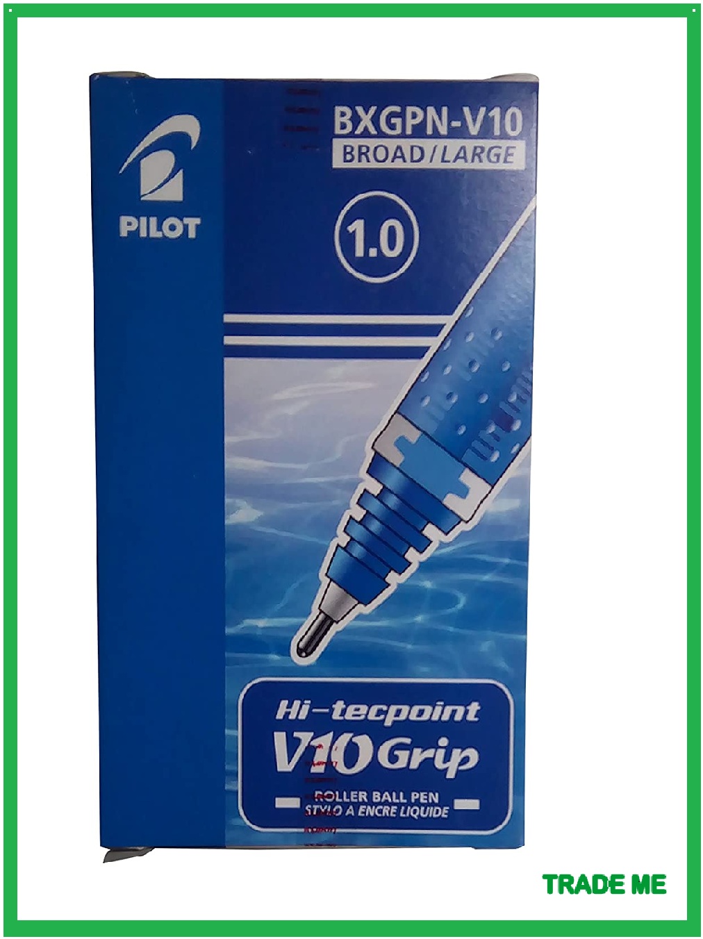 SIGN PEN PILOT V10 GRIP, HI-TECPOINT 1.0MM BROAD/LARGE (12 pcs./BOX ...