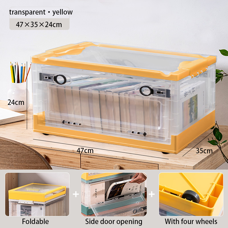 iLIKE Plastic Storage Box Large Stackable Organizer Foldable Basket ...