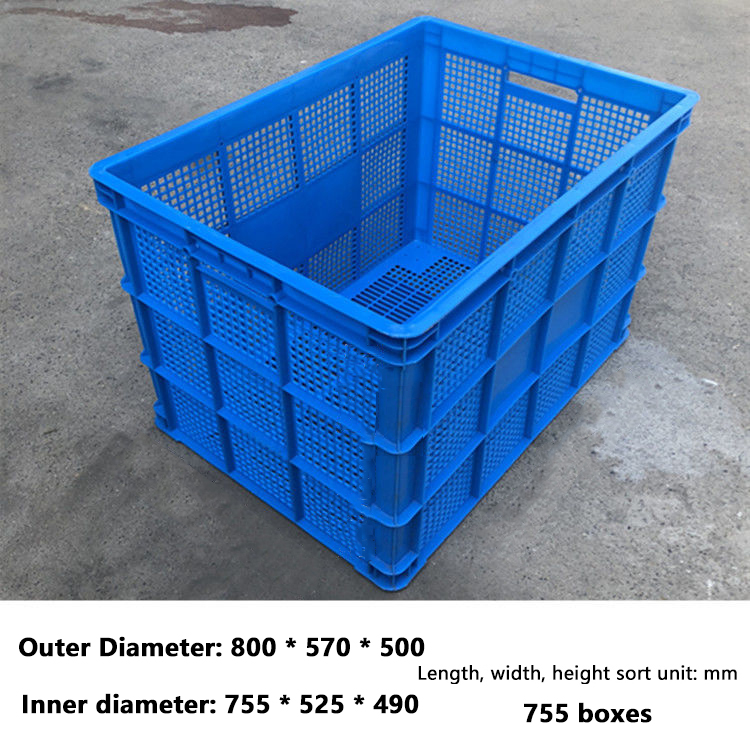 Thick plastic turnover box rectangular box storage express vegetables ...
