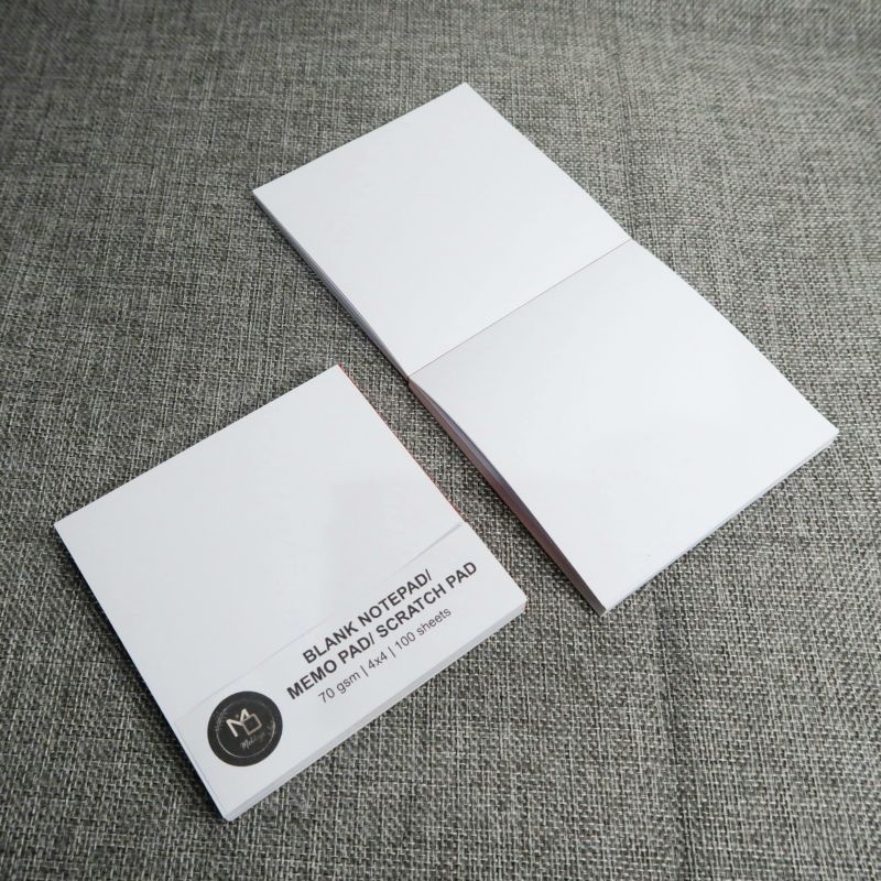 (2.5x4, 4x4) Blank White & Kraft Notepad Memo Pad Scratch Pad writing ...