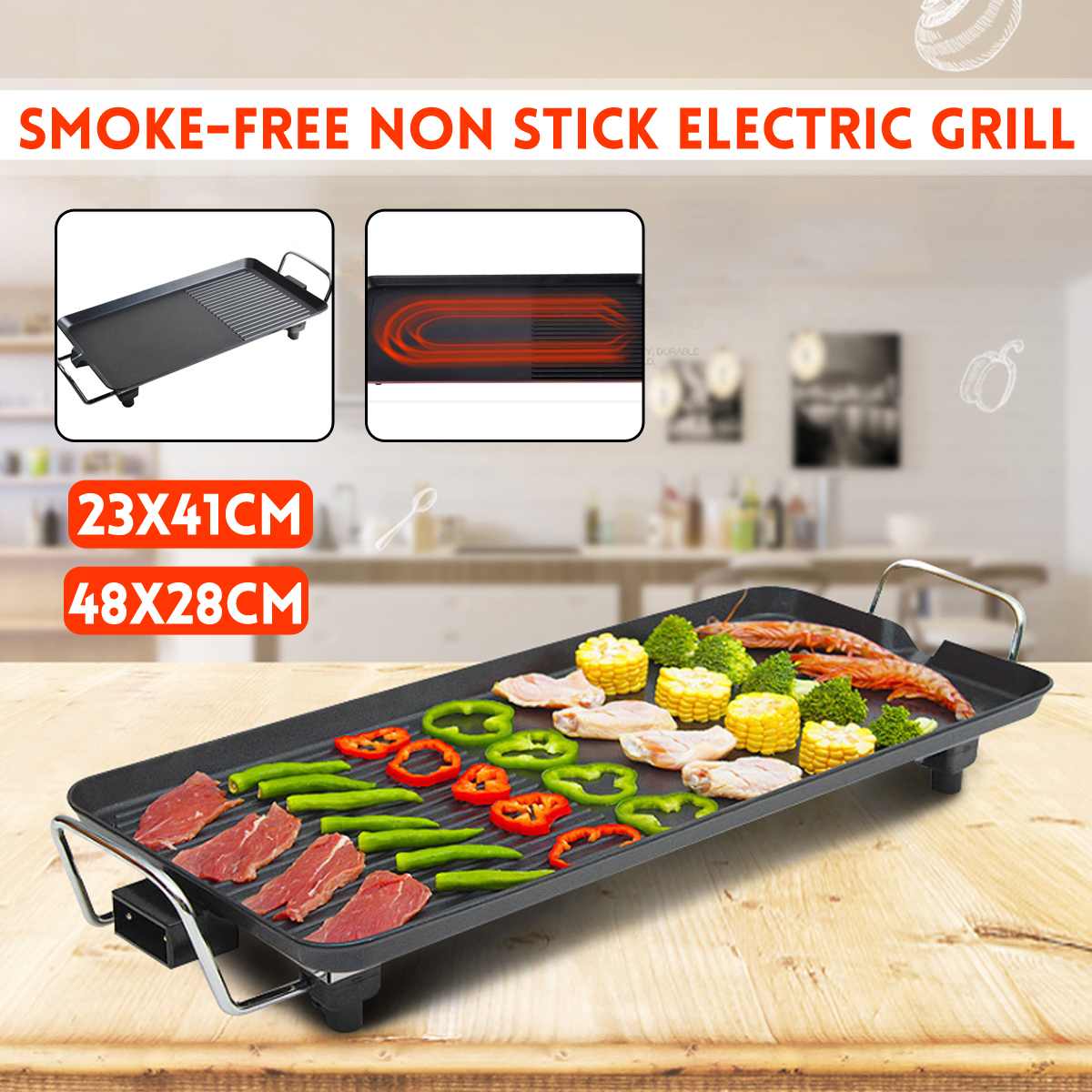 KOREAN SAMGYUPSAL GRILL ELECTRIC BARBEQUE GRILL PAN COOKING MACHINE ...