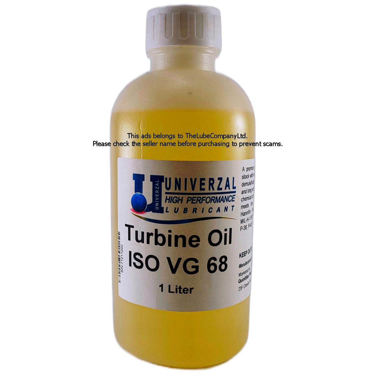 turbine Oil Oil VG 68 ISO 68 AGMA 2 Grade 2 SAE 20 SAE Gear 55 (LITER ...