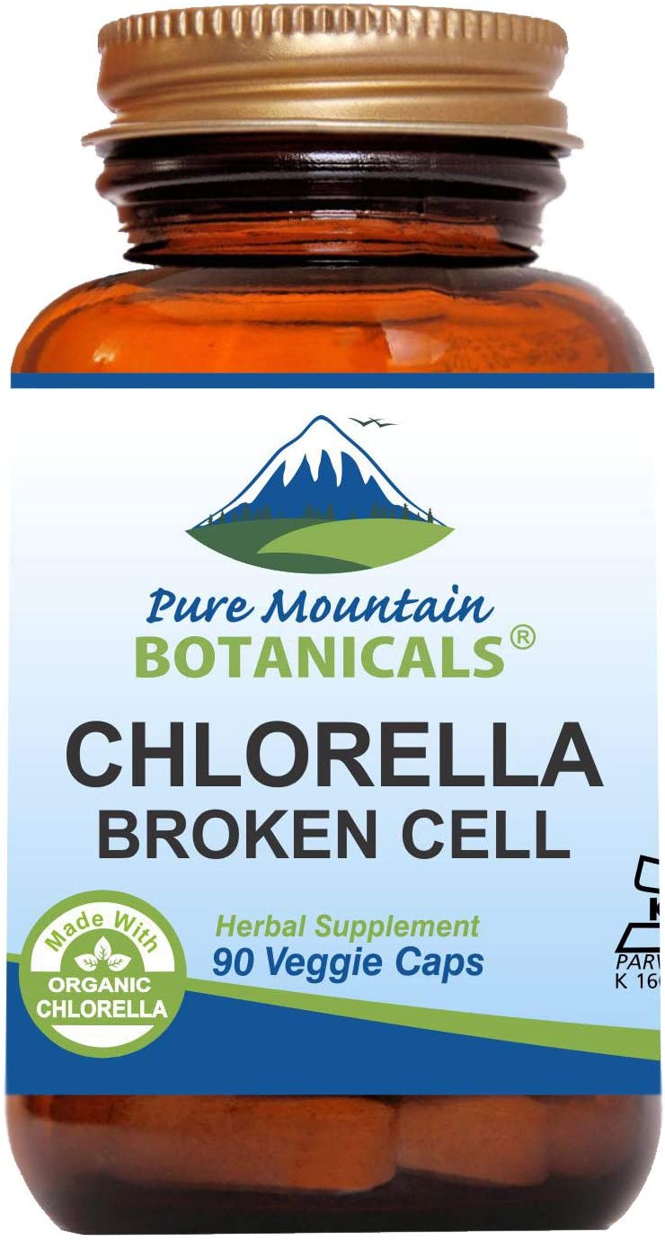 Broken Cell Wall Chlorella Capsules - 90 Kosher Vegan Caps Now with ...