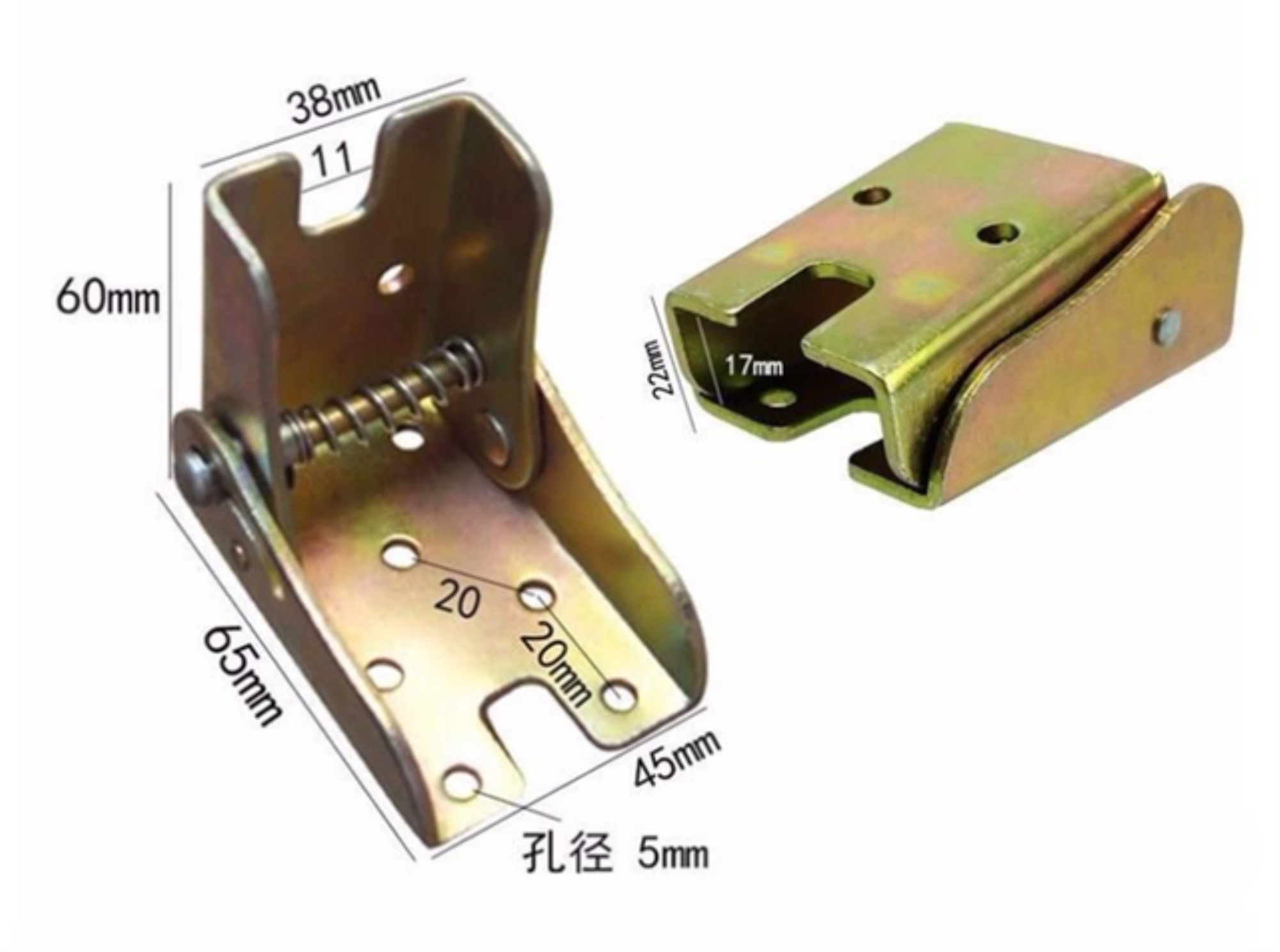 2 Piece 90 Degree Foldable Support Hinge Self Locking Heavy Duty Spring ...
