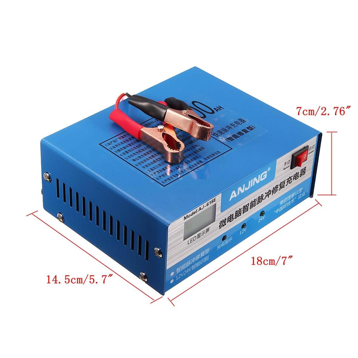 เครื่องชาร์จแบตเตอรี่รถยนต์อัจฉริยะ 12V / 24V 12A Max/6-200Ah ...