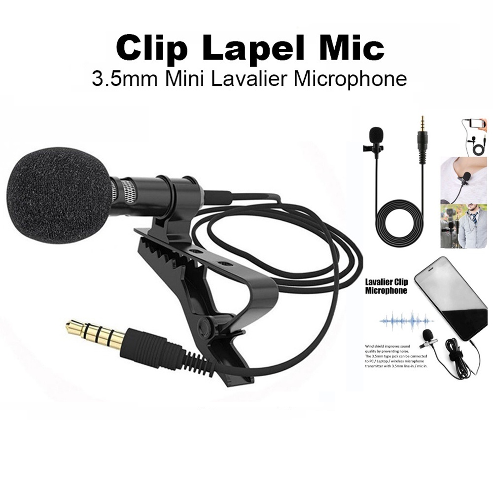3.5mm Jack Mini Microphone Wireless Microphone Audio External Mic ...