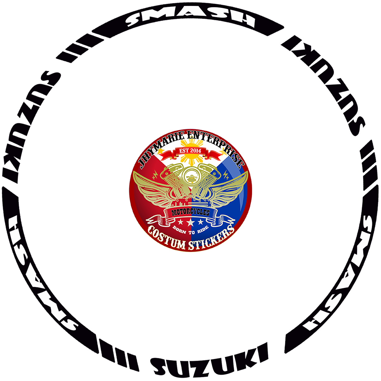 SUZUKI SMASH MAGS STICKER DECALS (SET GOOD FOR 2 MAGS FRONT AND REAR ...