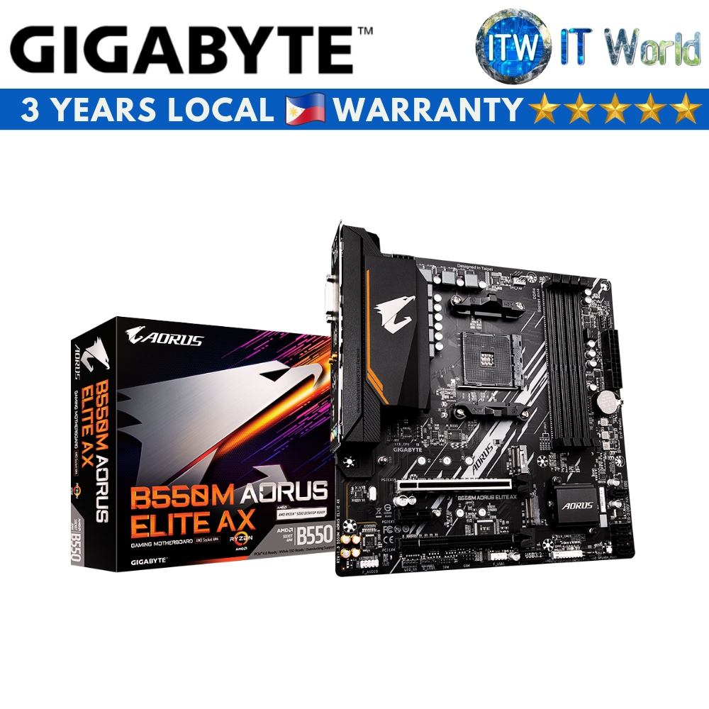 Gigabyte B550M Aorus Elite AX microATX AM4 DDR4 Motherboard (GA-B550M ...