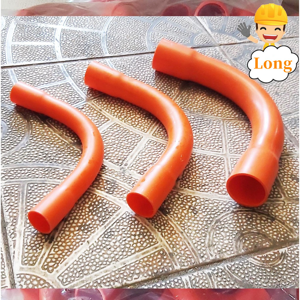 PVC Conduit Elbow Short / Long 1/2" 3/4" 1" Orange Electrical Conduit ...