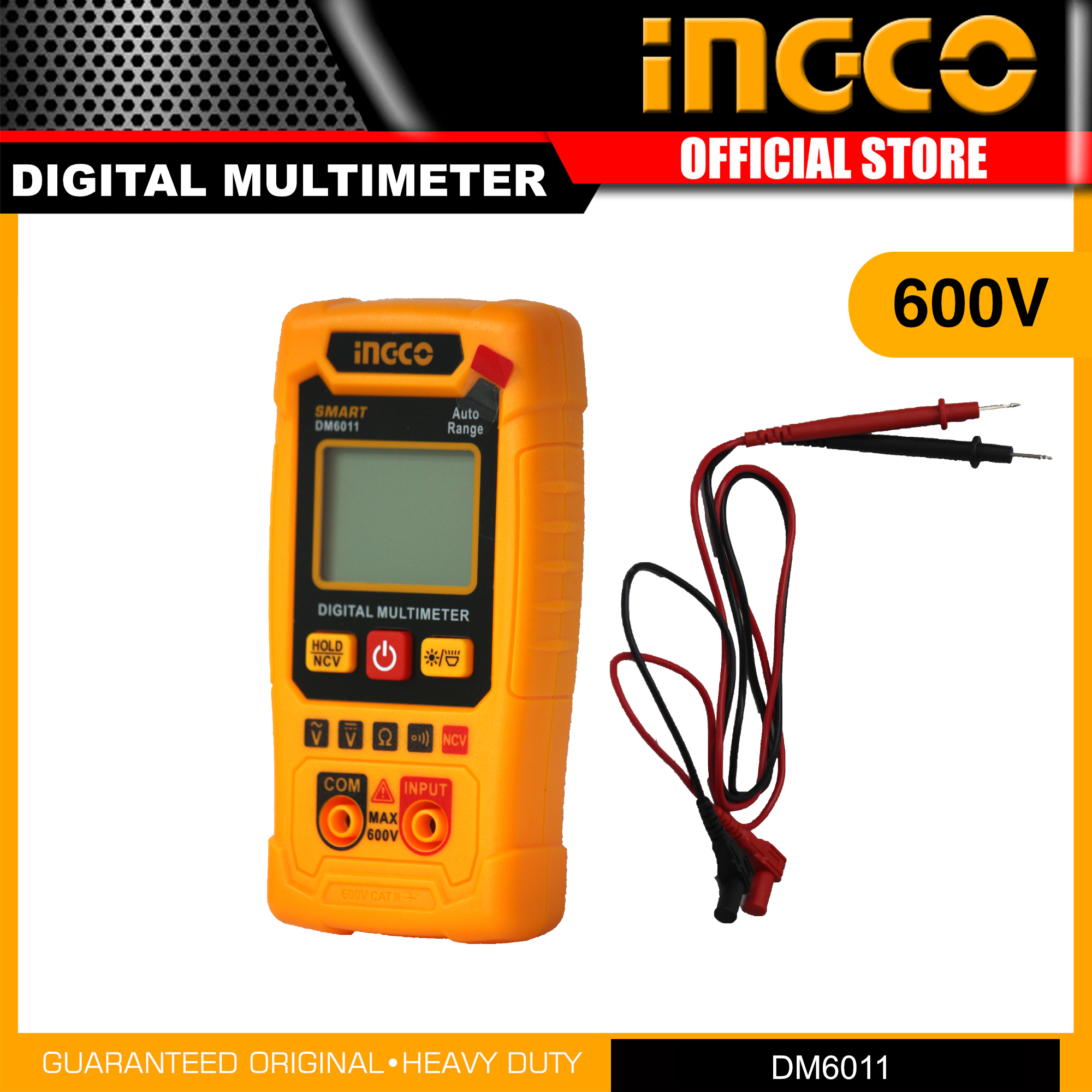 INGCO Digital Multimeter Tester Electrical Test Electrician Tool DM2002 ...