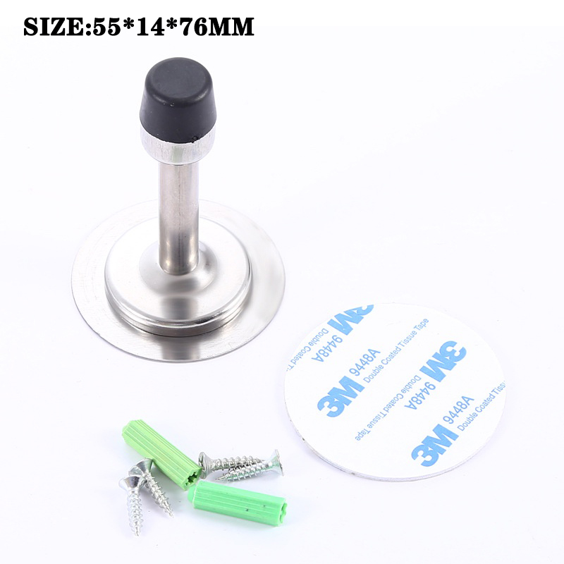 Stainless Steel Wall Mounted Door Stopper NEW Rubber Wall Mounted Door ...