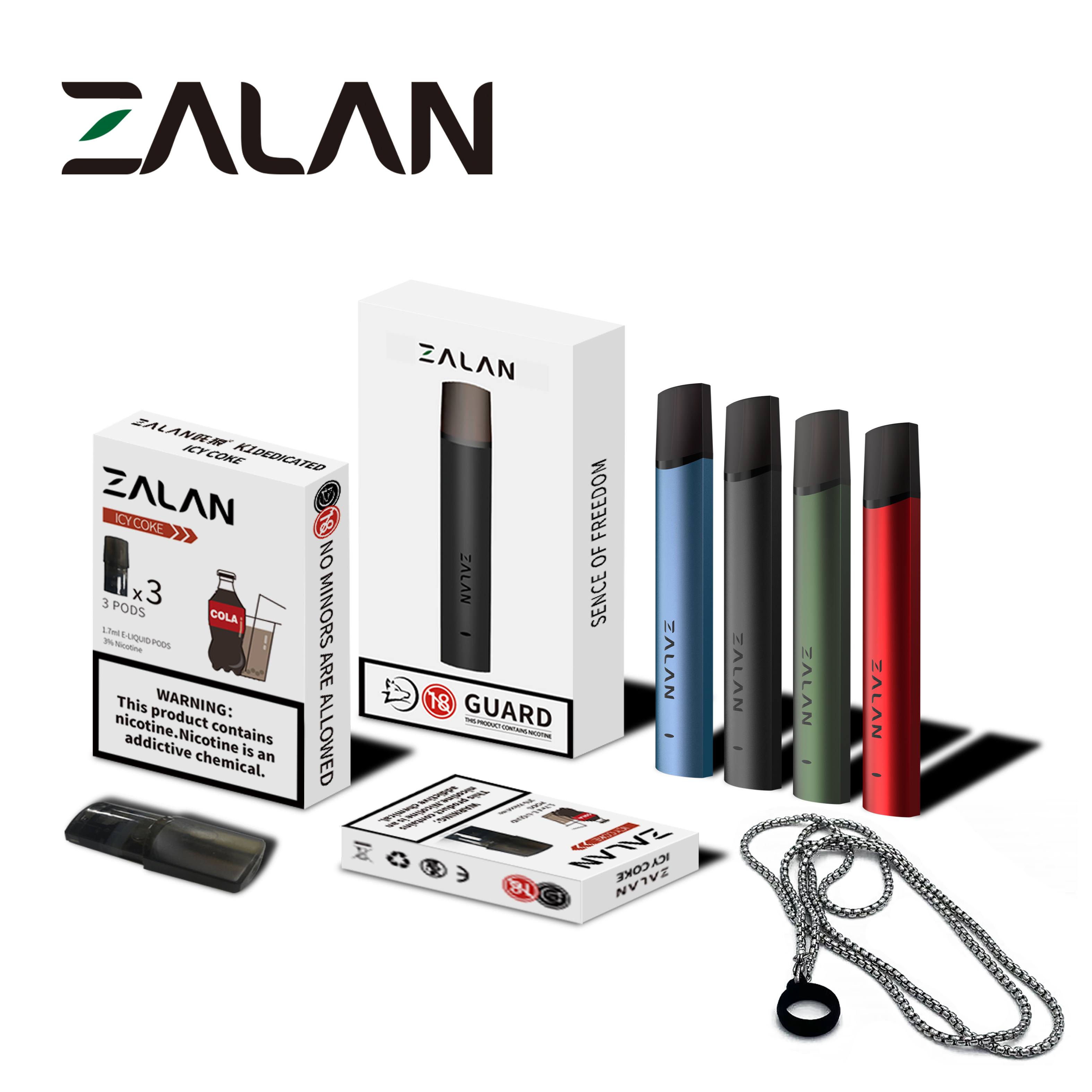 【Ready Stock】ZALAN K1 Device Kit Vape Kit Mod + Pod Vape (1pcs pod+5pcs ...