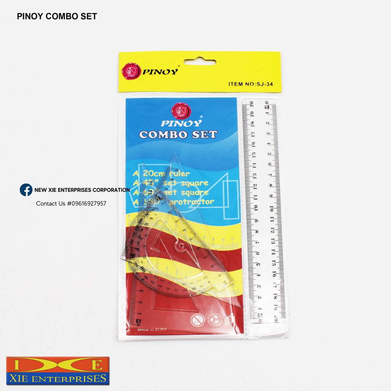 Pinoy Combo Set (Ruler Set) / Art Material / School & Office Supplies ...