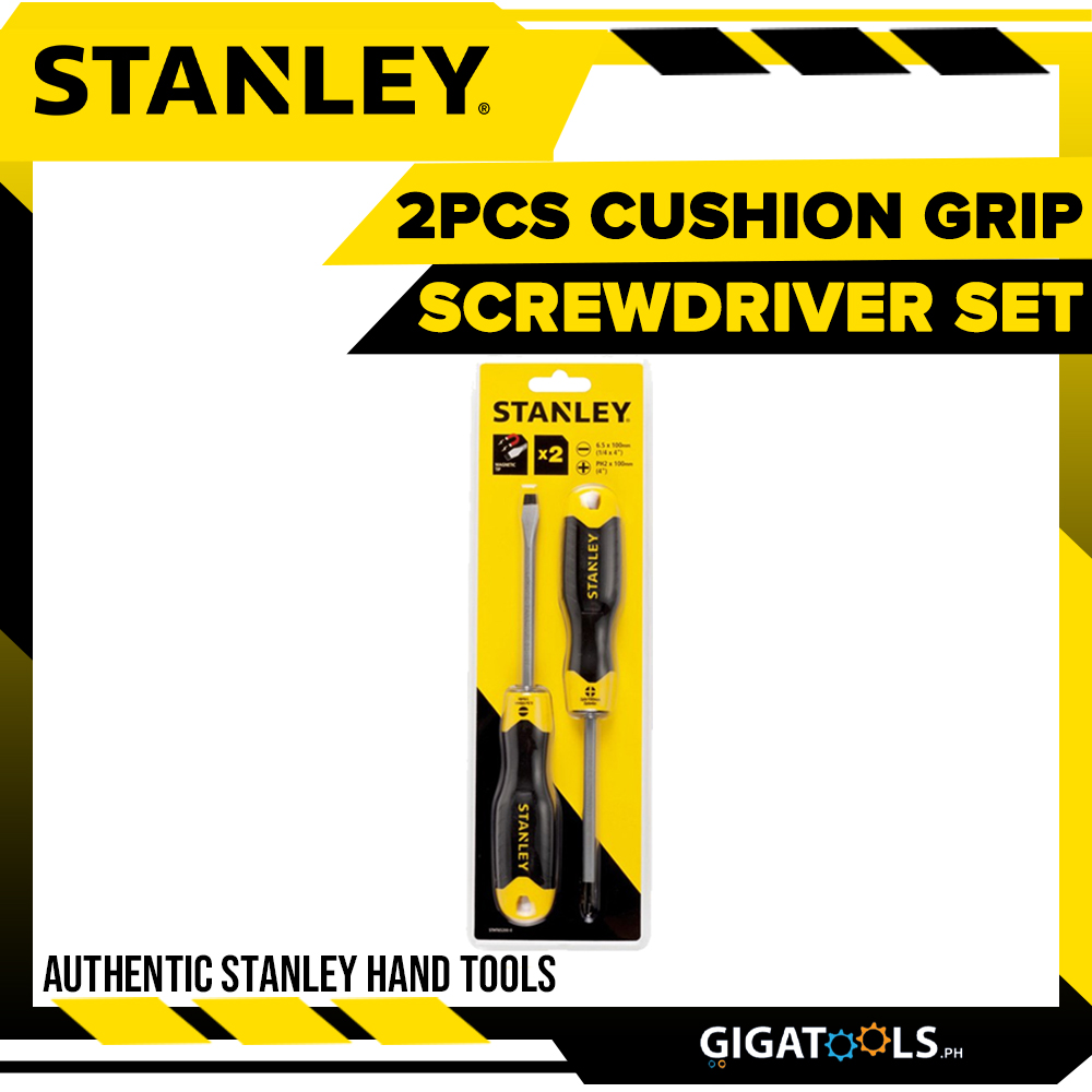 Stanley Cushion Grip 2pcs ScrewDriver Set ( Phillips & Slotted ...